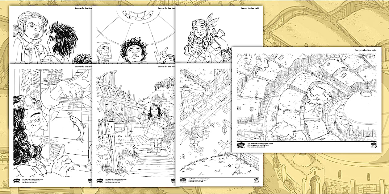 'Secrets the Sea Held' KS2 Colouring Pages (teacher made)